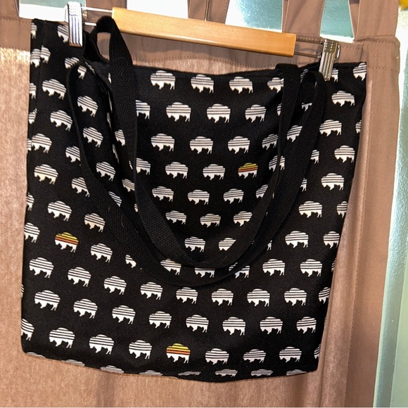 GoSlo | Bags | Goslo Wyo Nylon Tote With Wyoming Bison Print Usa | Poshmark